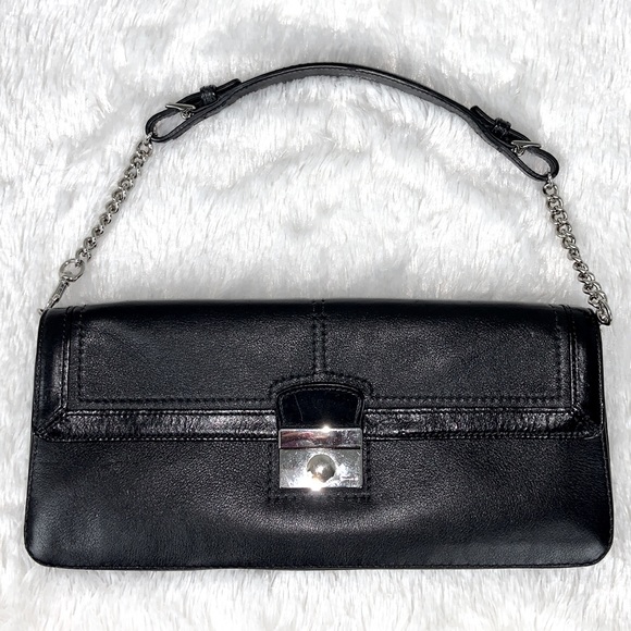 Coach | Bags | Coach Black Leather Rectangle Shoulder Purse | Poshmark